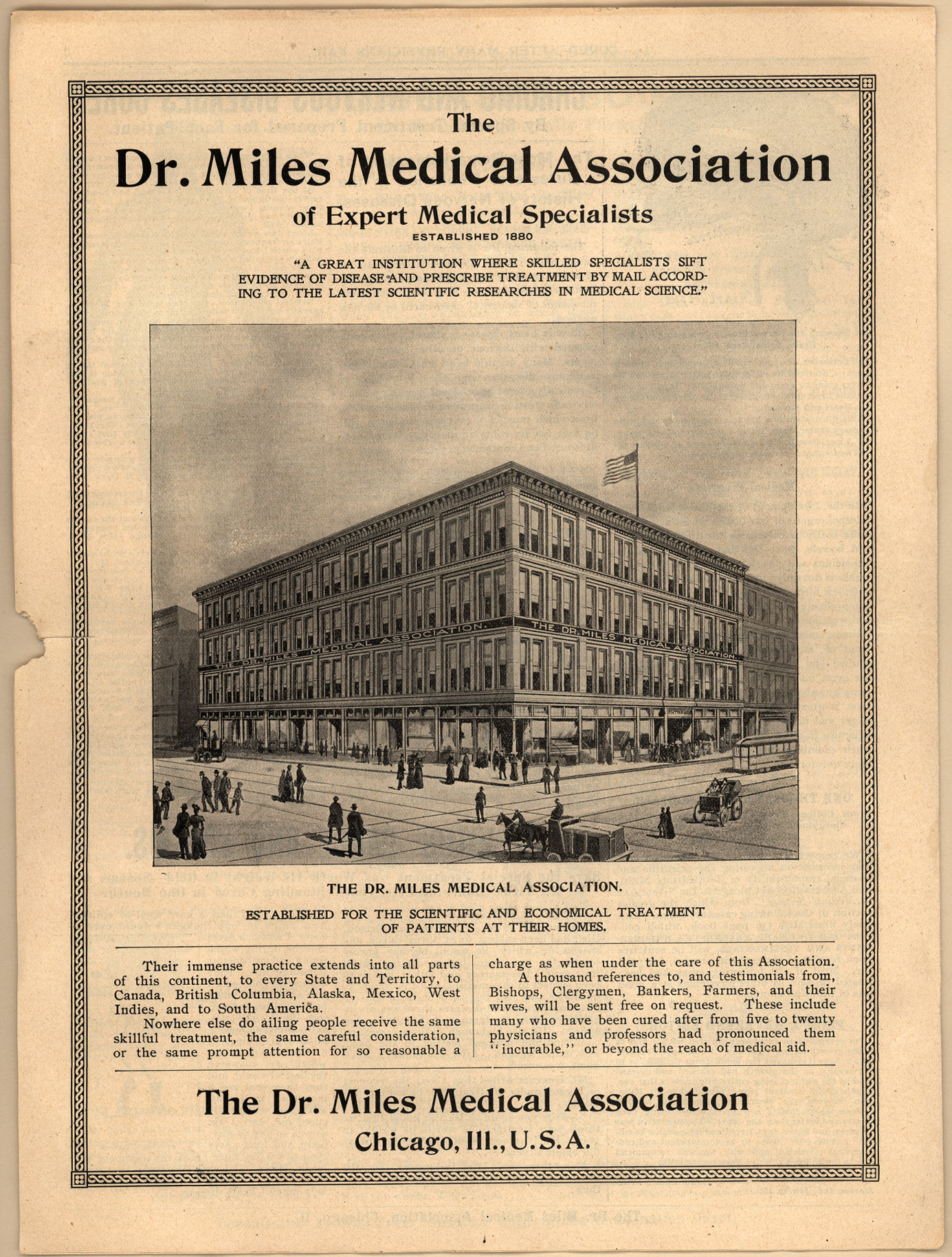 Treating by Mail [Emergence of Advertising in America: 1850-1920]