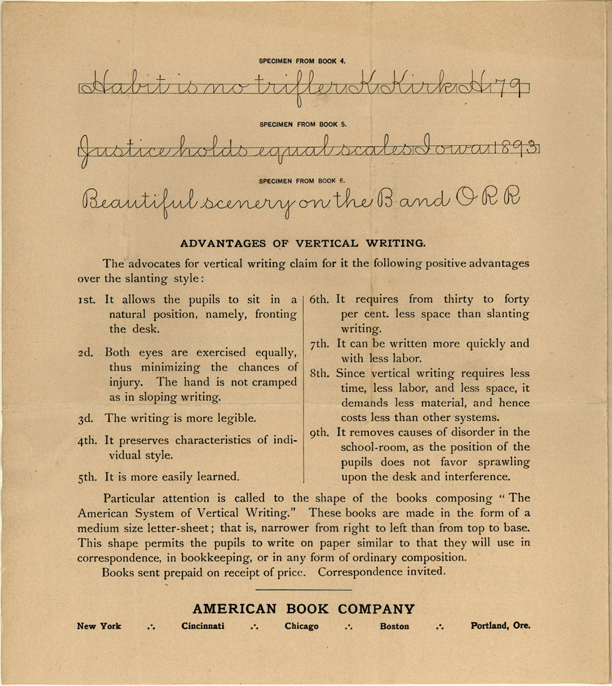 American System of Vertical Writing [Emergence of Advertising in ...
