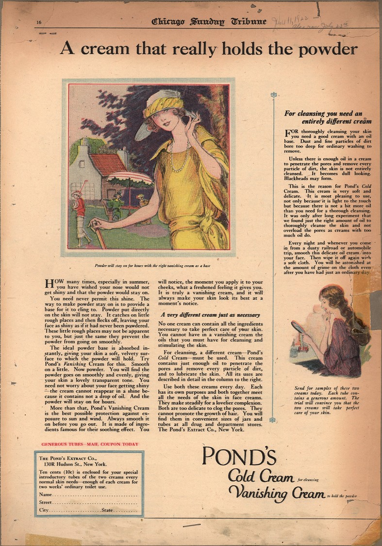 A cream that really holds the powder [Emergence of Advertising in ...