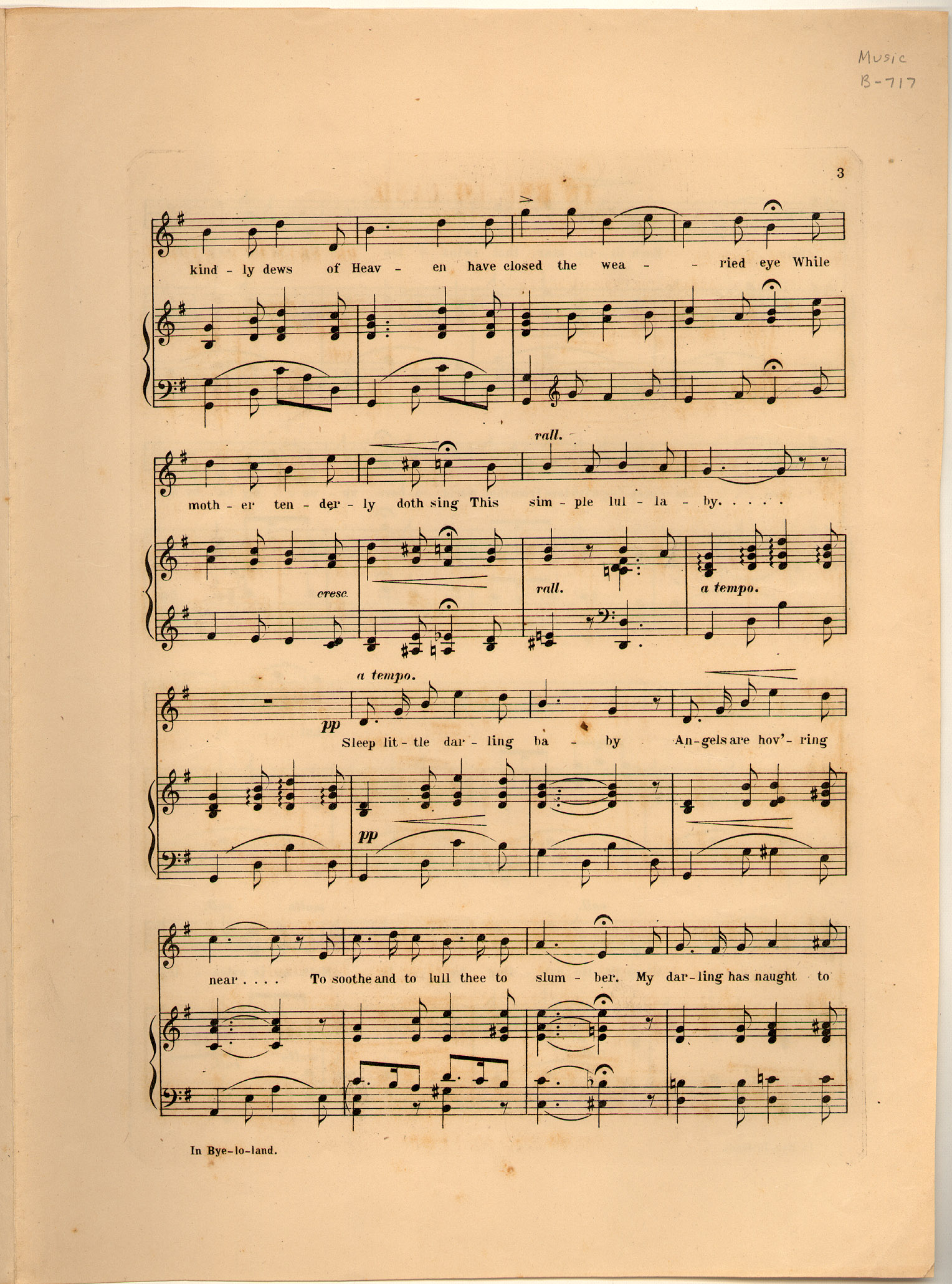 In bye-lo-land [Historic American Sheet Music]