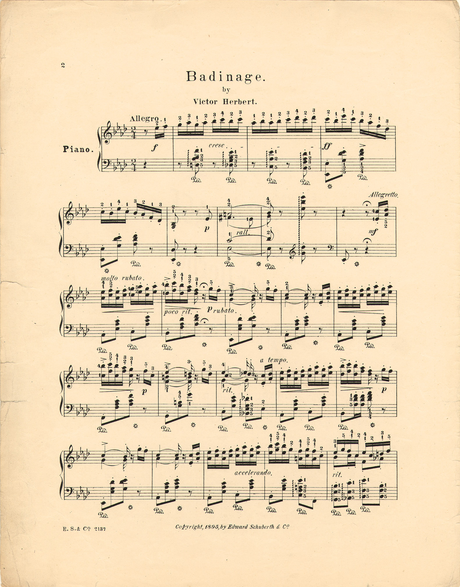 Badinage [Historic American Sheet Music]