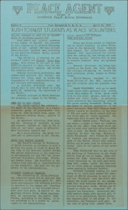 Corriher Publishes the Peace Agent | Duke University Libraries